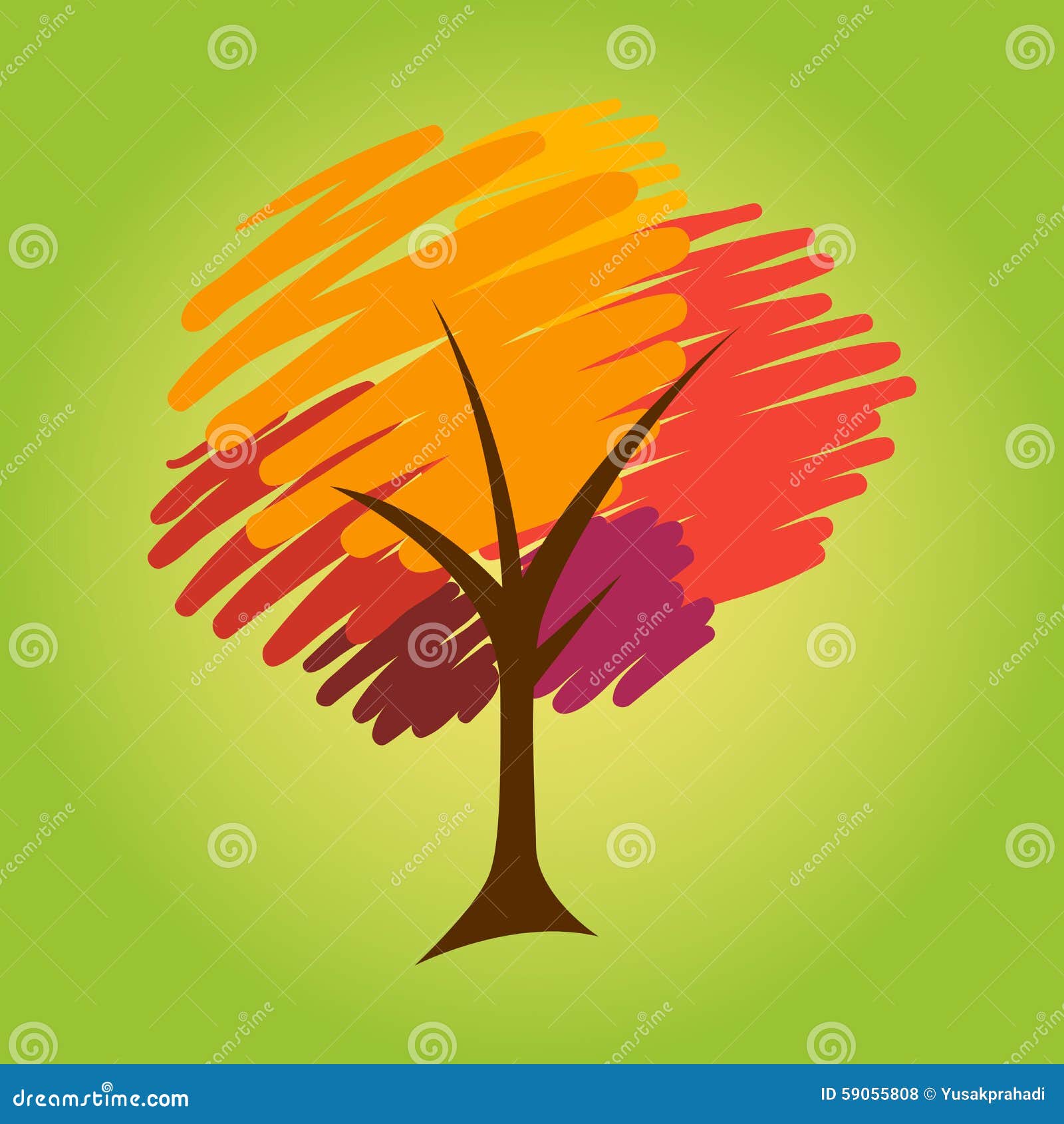Stroke Tree Cartoon Vector | CartoonDealer.com #12240009