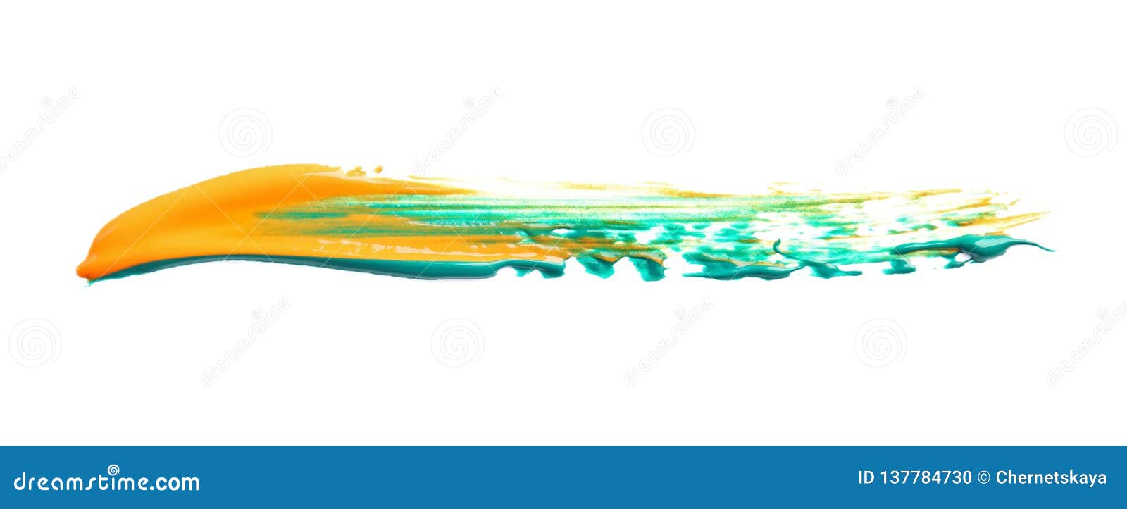 Abstract Brushstroke of Mixed Color Paint Stock Illustration ...