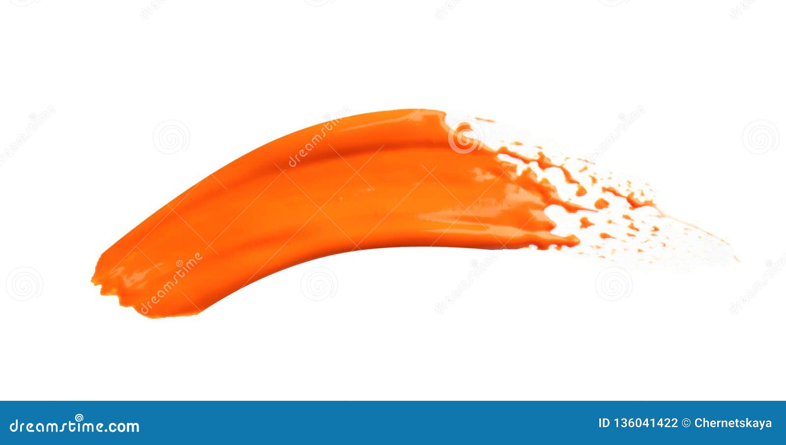 Abstract Brushstroke of Orange Paint Stock Photo - Image of gouache ...