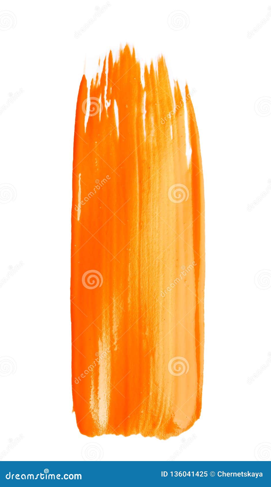 Abstract Brushstroke of Orange Paint Stock Image - Image of create ...