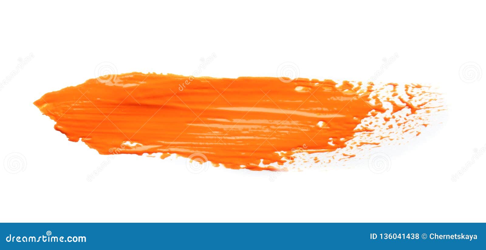 Abstract Brushstroke of Orange Paint Stock Photo - Image of artist ...