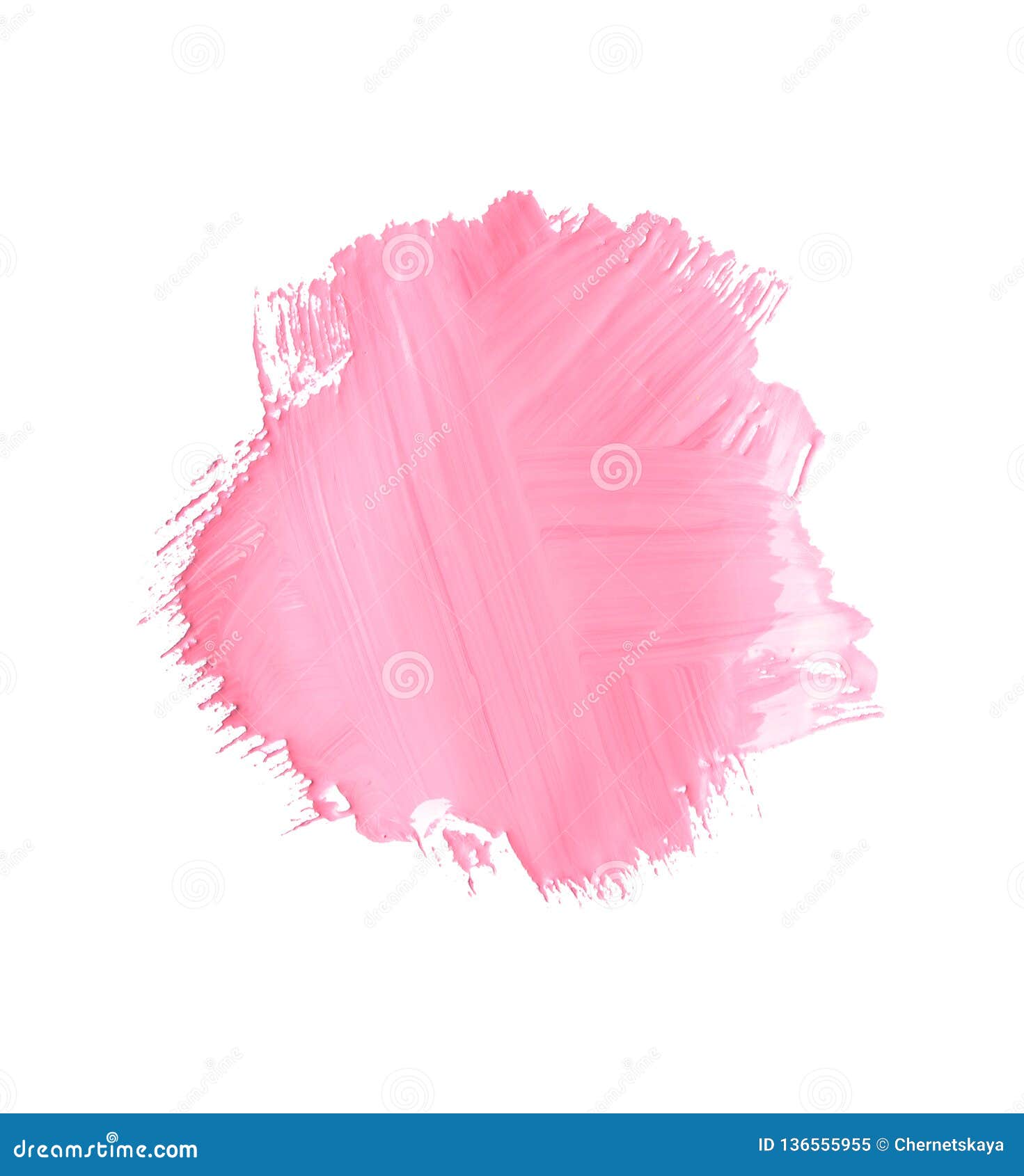 Abstract Brushstroke of Pink Paint on White Stock Image - Image of ...