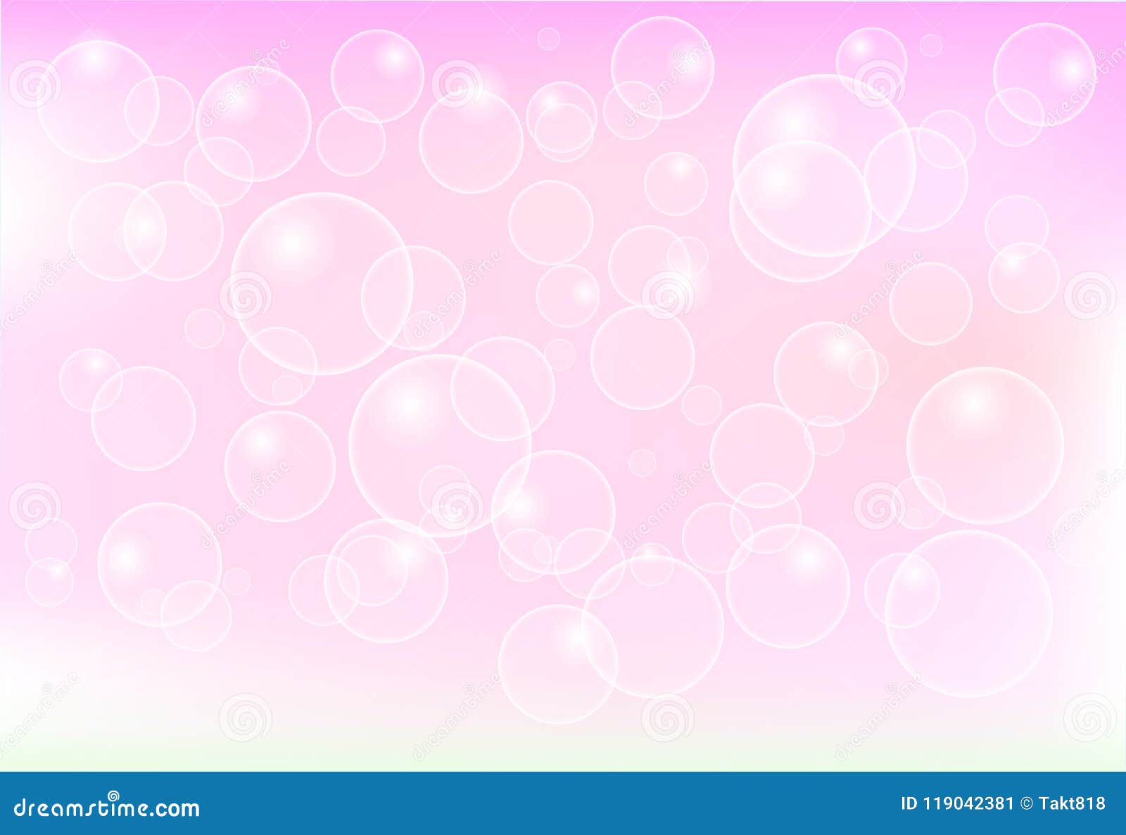 Abstract Bubble Floating on Pink Illustration Background Stock Vector ...