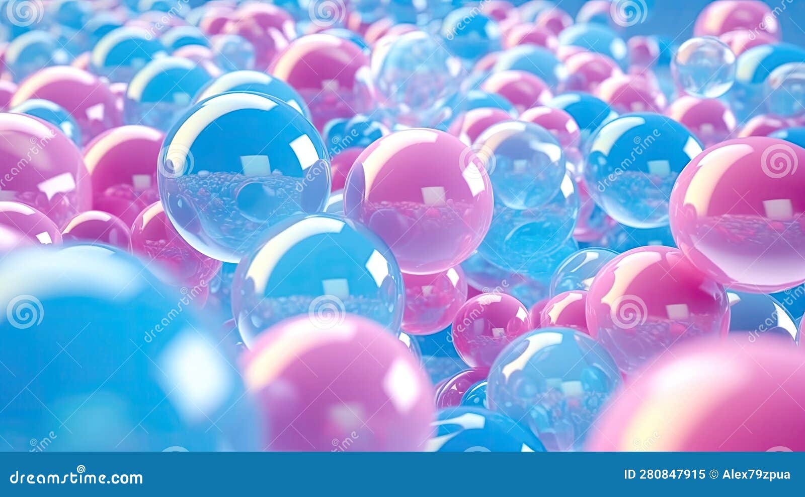Abstract Bubble Pattern in Blue and Pink for Design Projects ...