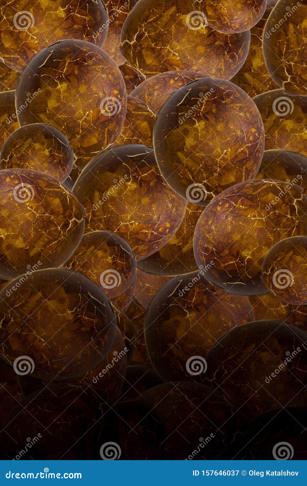 Abstract Bubbles, Cells Under a Microscope Stock Image - Image of ...