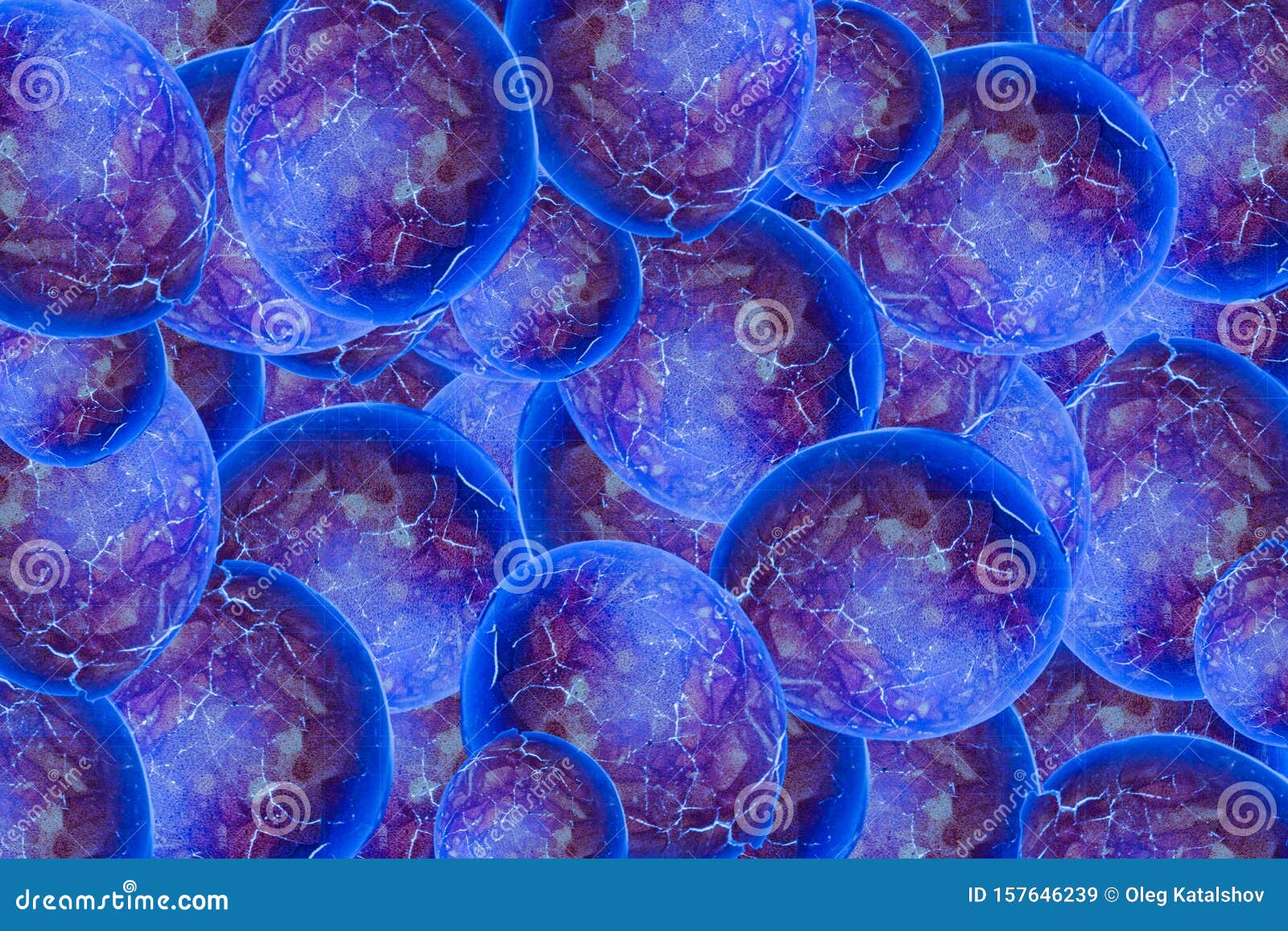 Abstract Bubbles, Cells Under a Microscope Stock Image - Image of ...