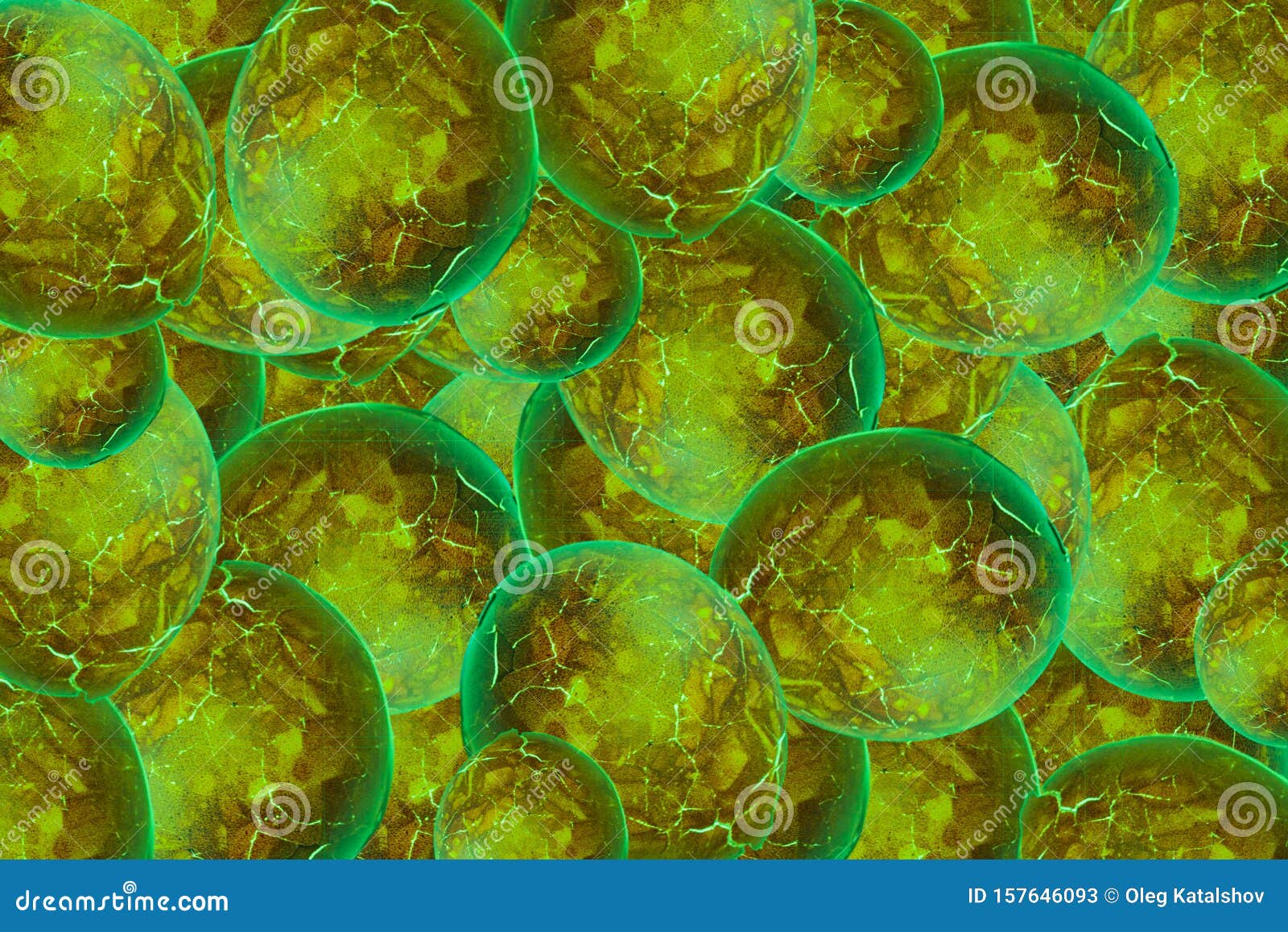 Abstract Bubbles, Cells Under a Microscope Stock Image - Image of cell ...