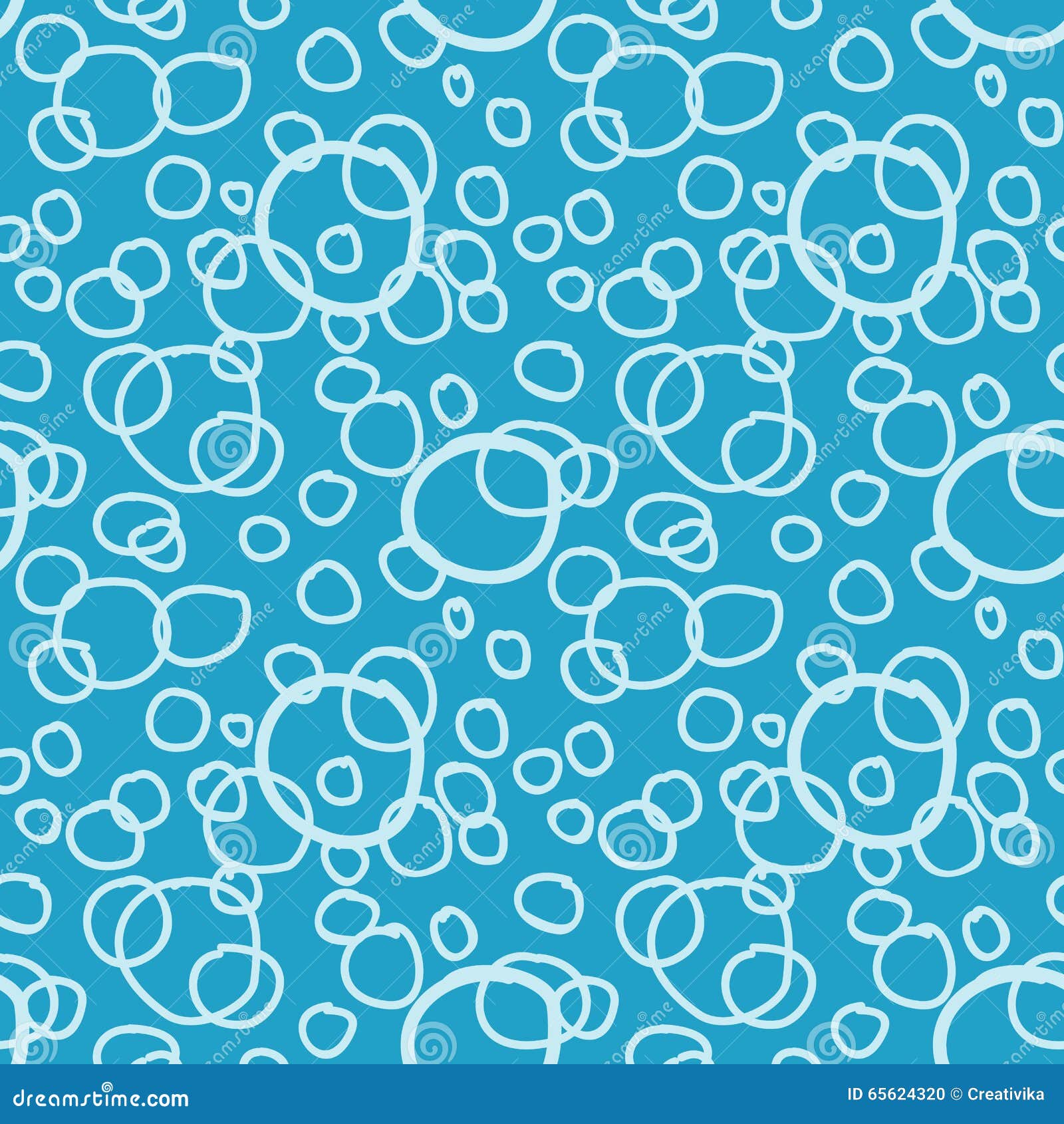Abstract Bubbles and Circles Seamless Pattern Doodle Texture Stock ...