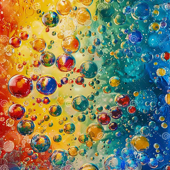 Abstract Bubbles Multi Colored Pattern Background Colorful Rainbow ...