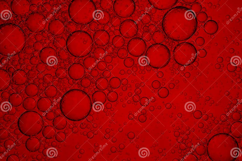 Abstract Bubbles in Red Liquid Stock Image - Image of flow, bubbles ...