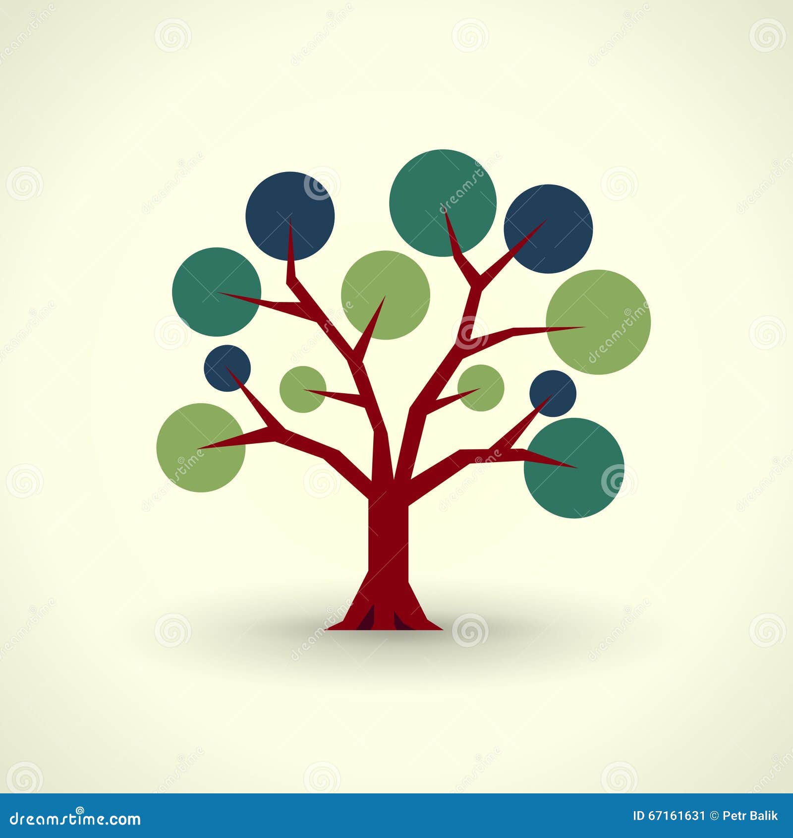 Abstract bubbles tree stock vector. Illustration of logotype - 67161631