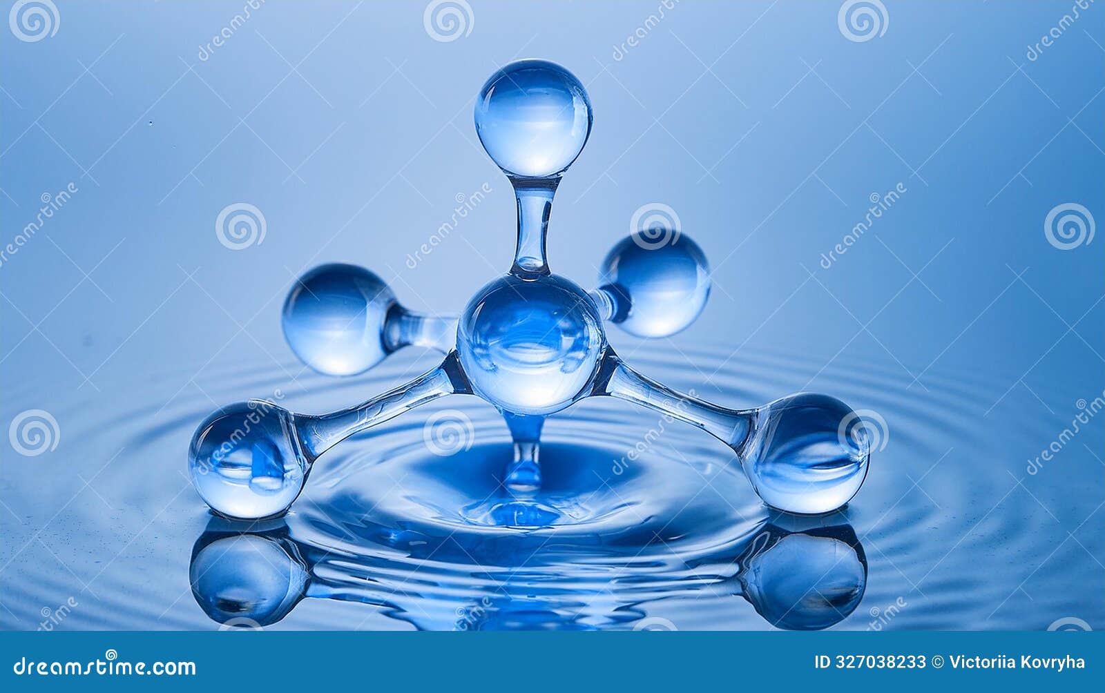Water (H2O), Molecular Model Vector Illustration | CartoonDealer.com ...