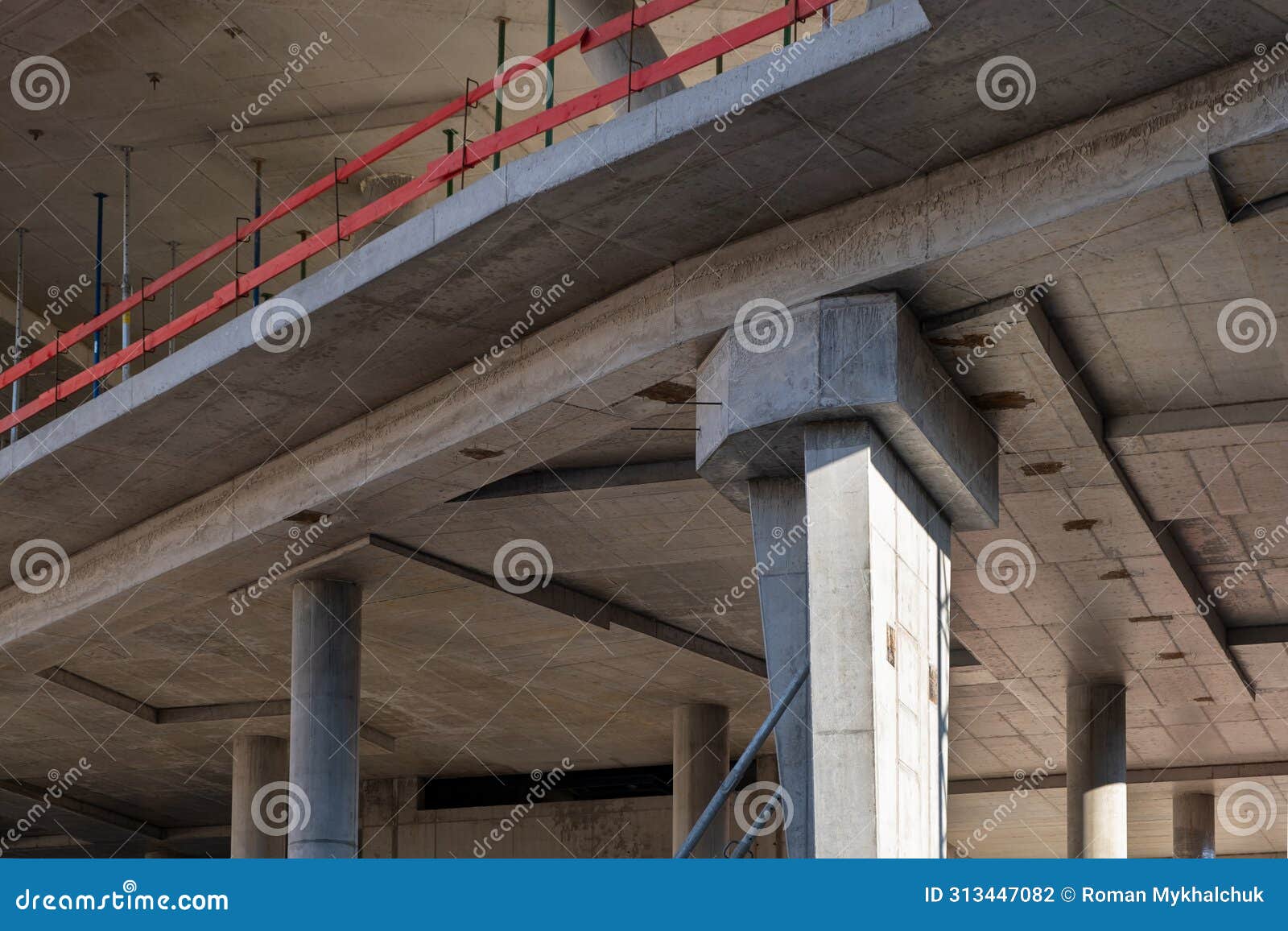 Abstract Building Architecture Concept. Concrete Structure Column Stock ...
