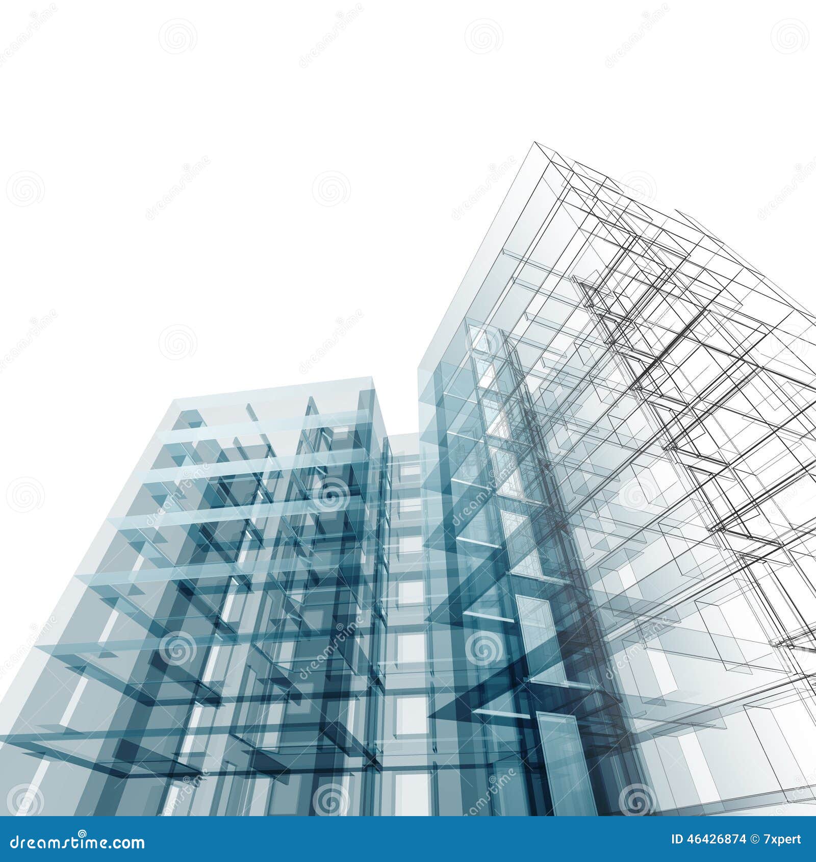 Abstract building stock illustration. Illustration of exteior - 46426874