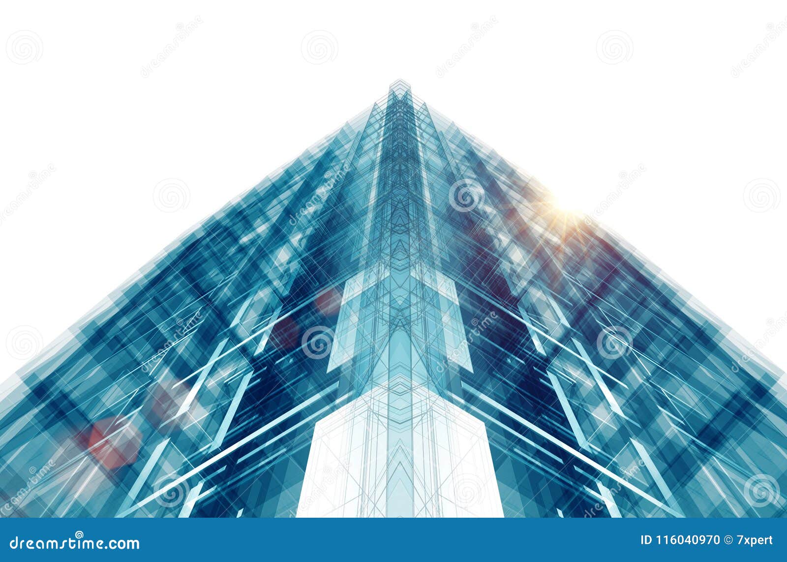 Abstract Building Concept. 3d Rendering Stock Illustration ...
