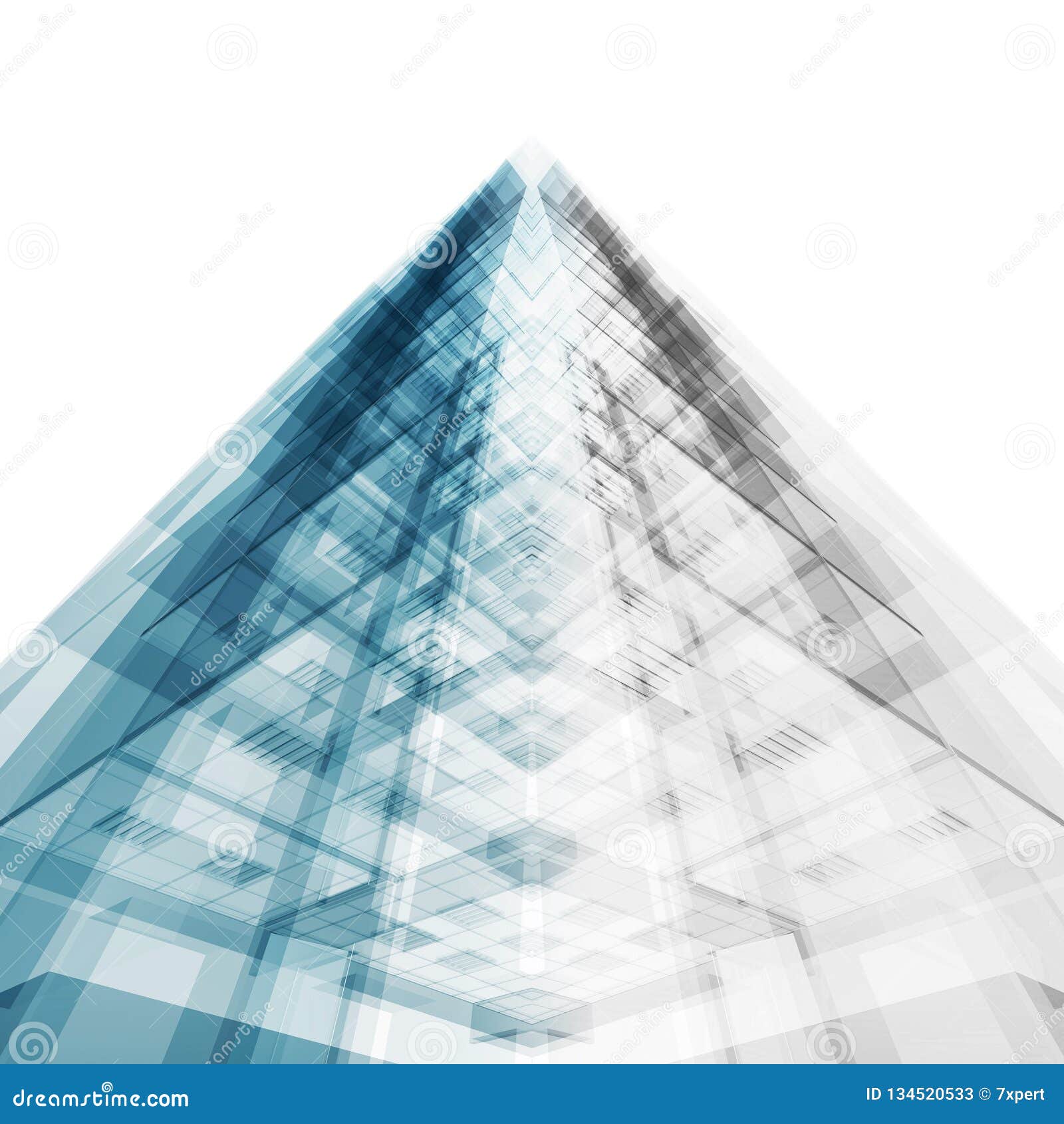 Abstract Building Concept. 3d Rendering Stock Illustration ...