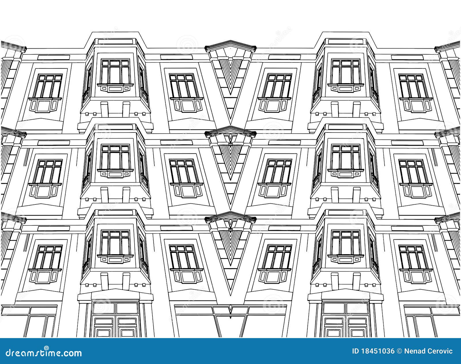 Abstract Building Eclectic House Vector 01 Stock Vector - Illustration ...