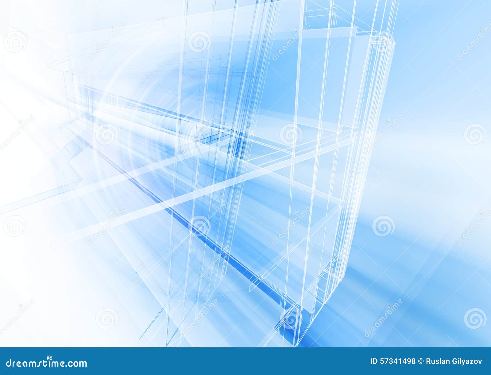 Abstract Building from the Lines Stock Illustration - Illustration of ...