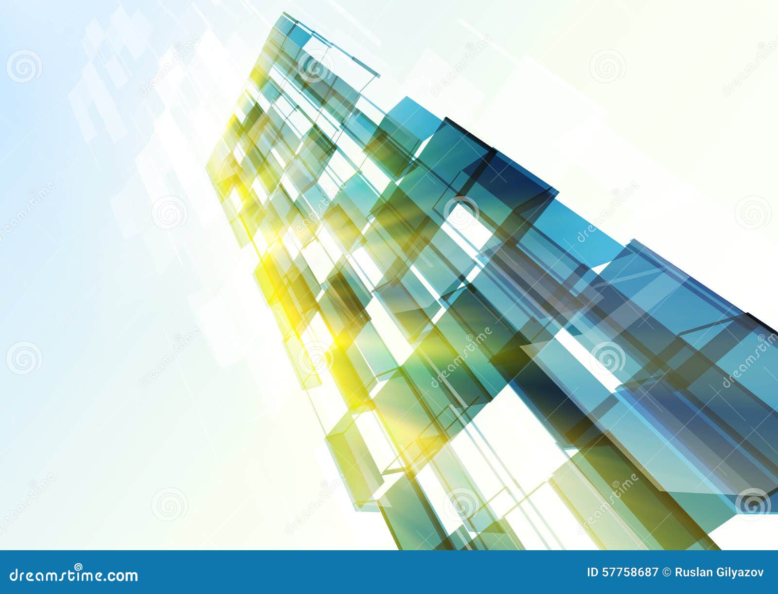 Abstract Building from the Lines Stock Illustration - Illustration of ...