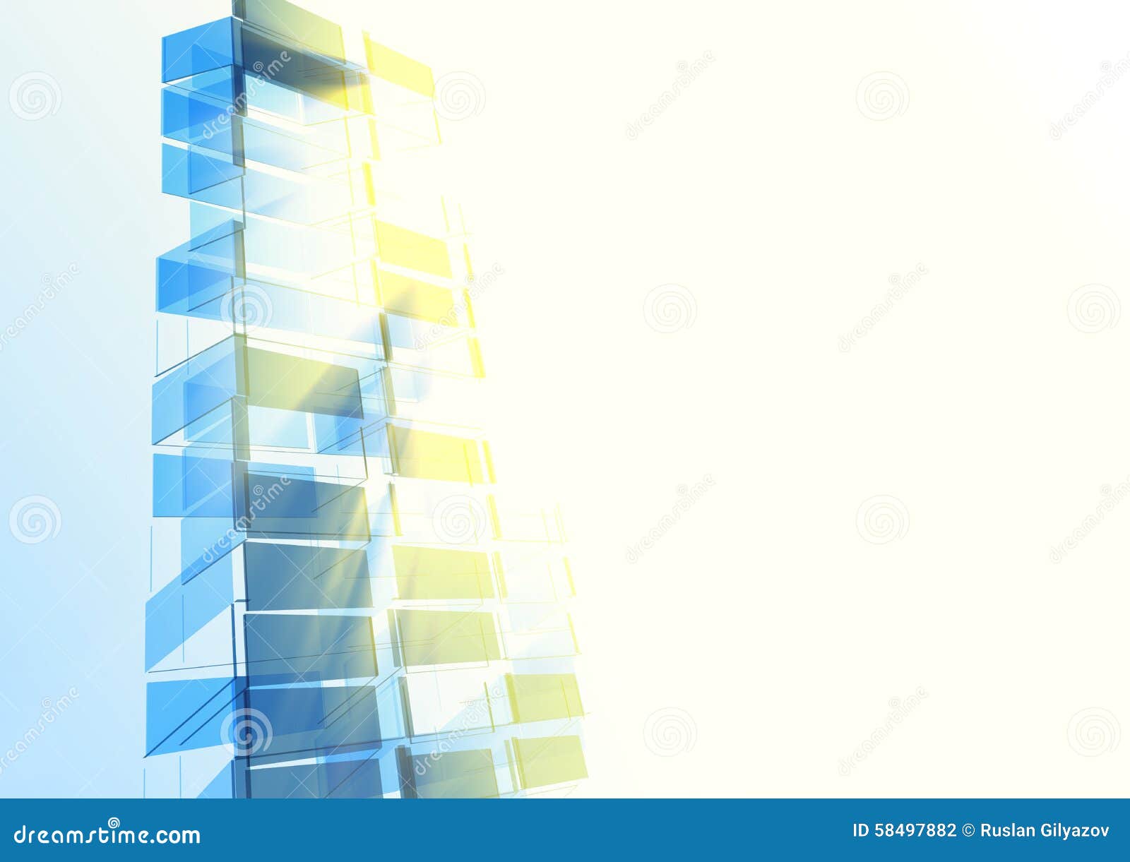 Abstract Building from the Lines Stock Illustration - Illustration of ...