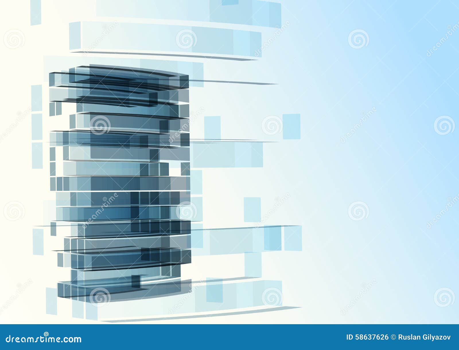 Abstract Building from the Lines Stock Illustration - Illustration of ...
