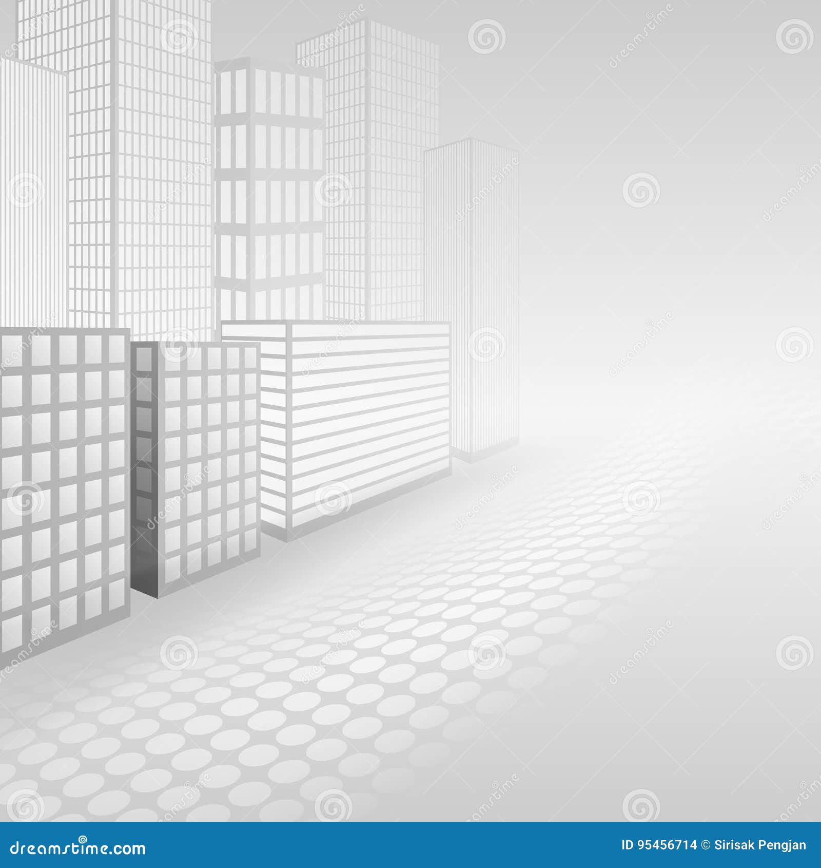 Abstract Building Perspective, White and Grey Background Stock ...
