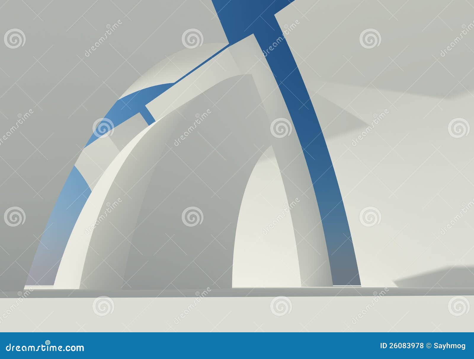 Abstract Building of White Structure Stock Illustration - Illustration ...