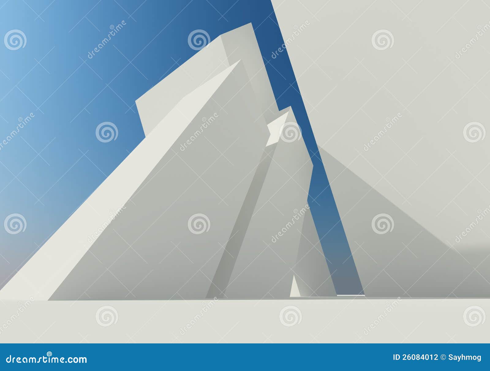 Abstract Building of White Structure Stock Illustration - Illustration ...