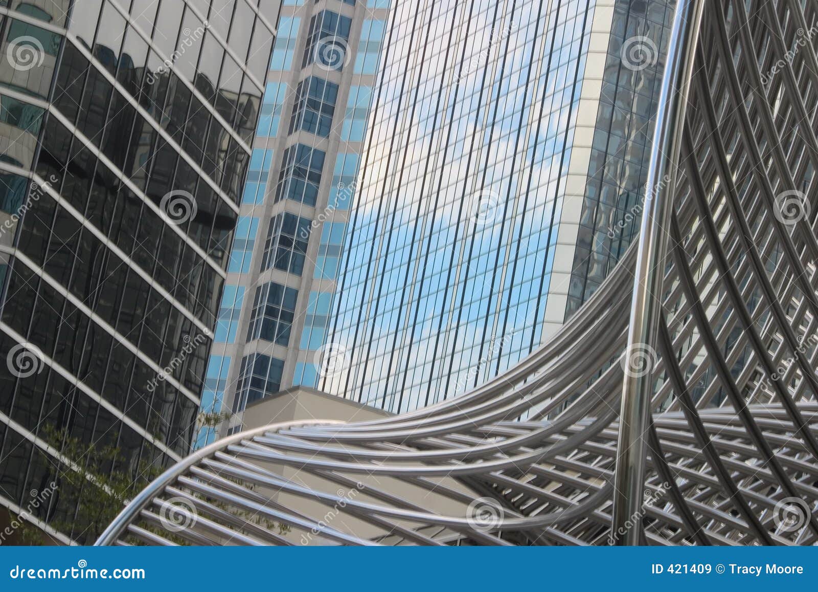 Abstract buildings stock image. Image of high, silver, tall - 421409