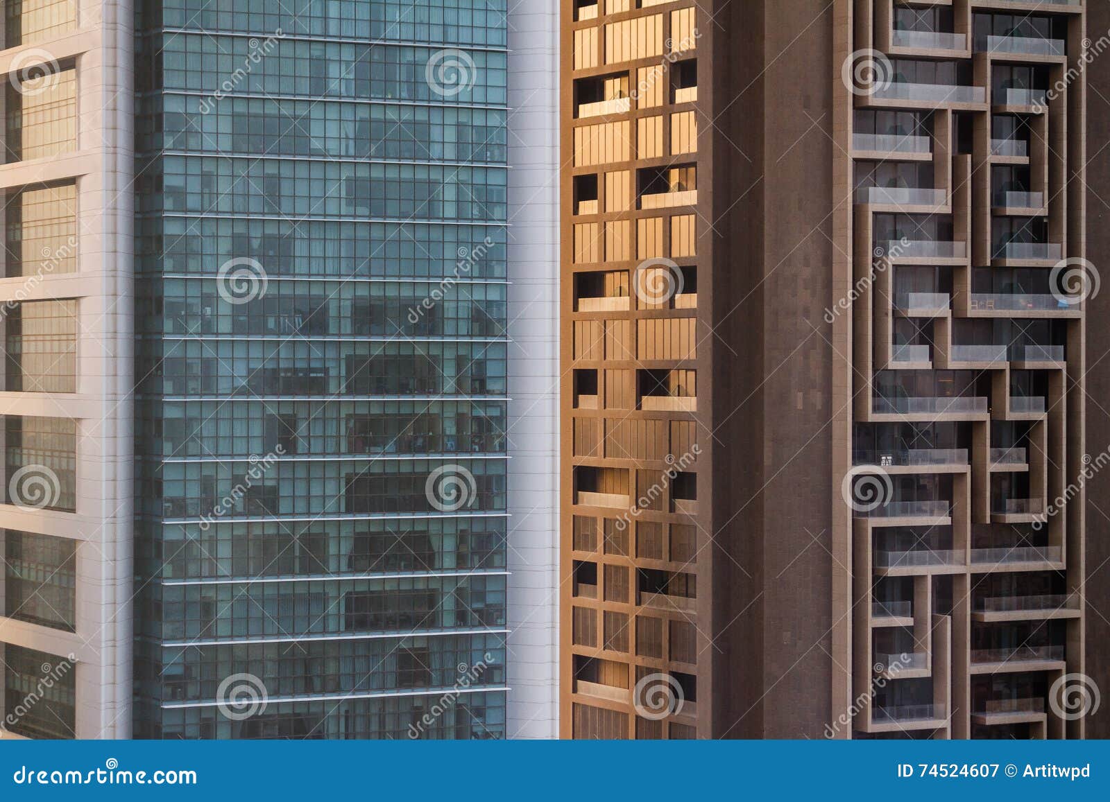 Abstract Buildings that View from Above in Sheikh Zayed Road, Dubai ...