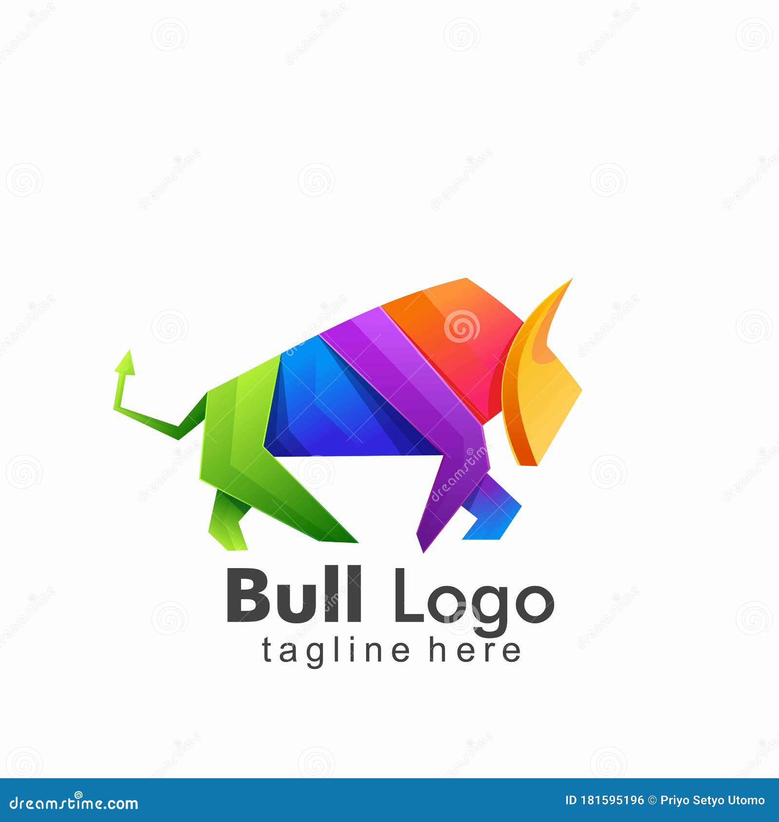 Abstract Bull Colorful Logo Design Stock Illustration - Illustration of ...