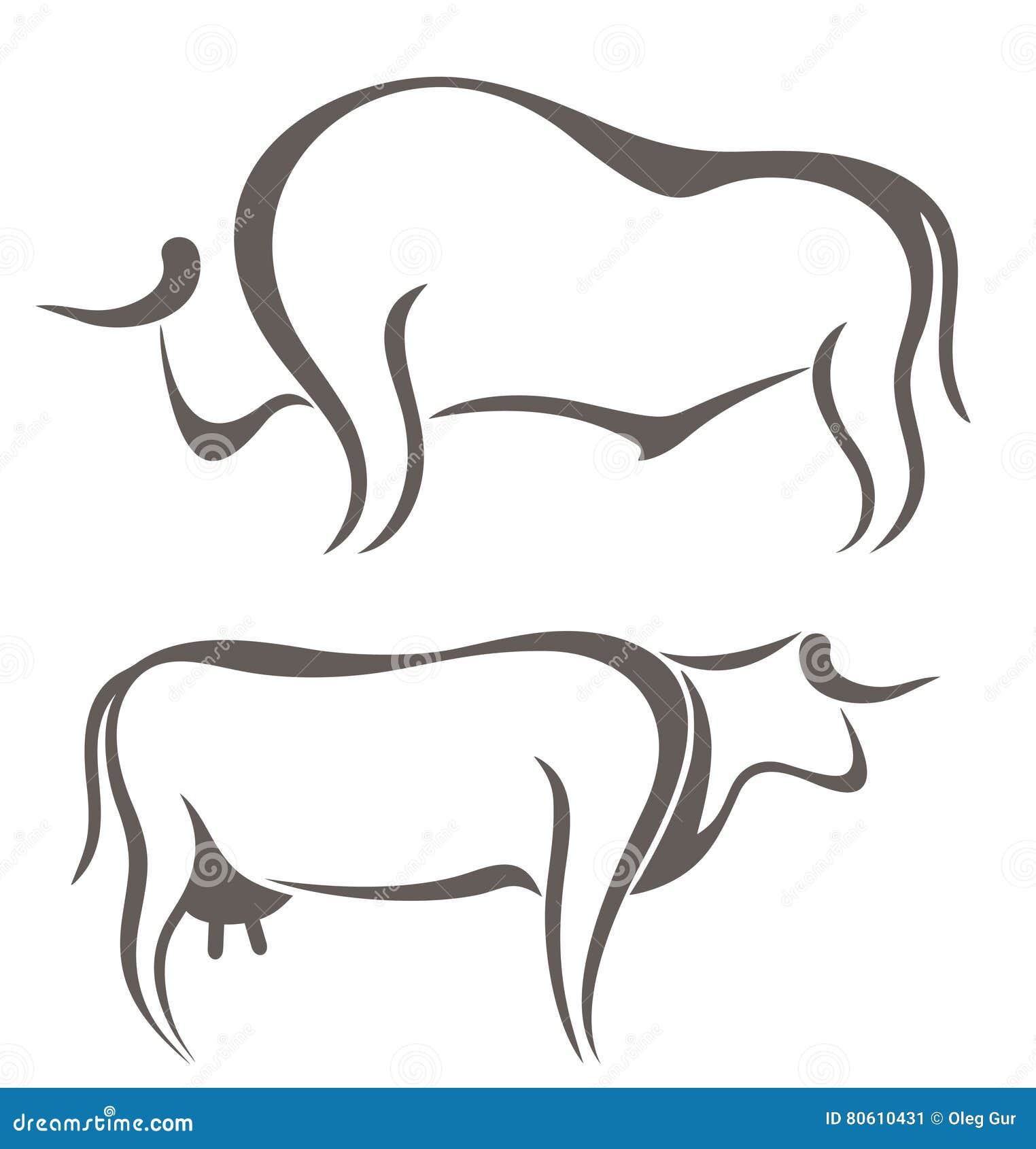 Abstract Bull. Cow stock vector. Illustration of neat - 80610431