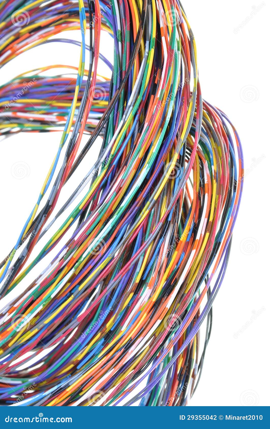 Abstract Bunch of Colored Swirl Wires Stock Photo - Image of connect ...