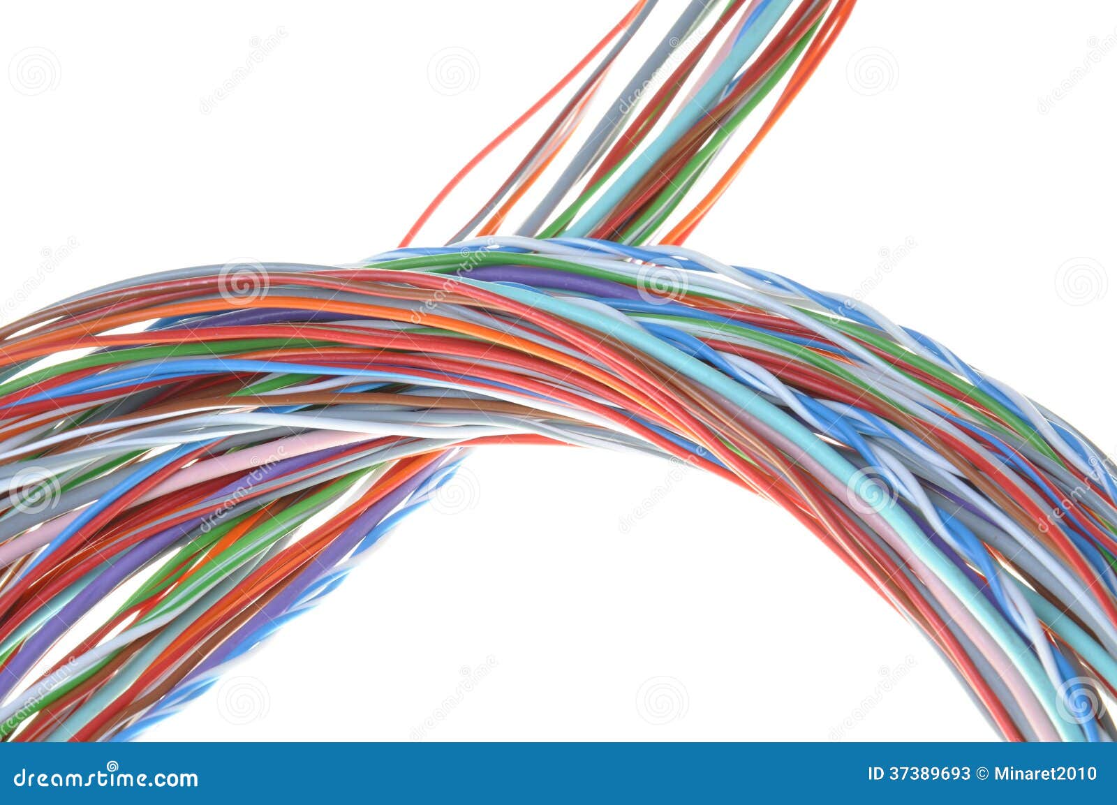Abstract Bunch of Colored Wires Stock Image - Image of internet ...