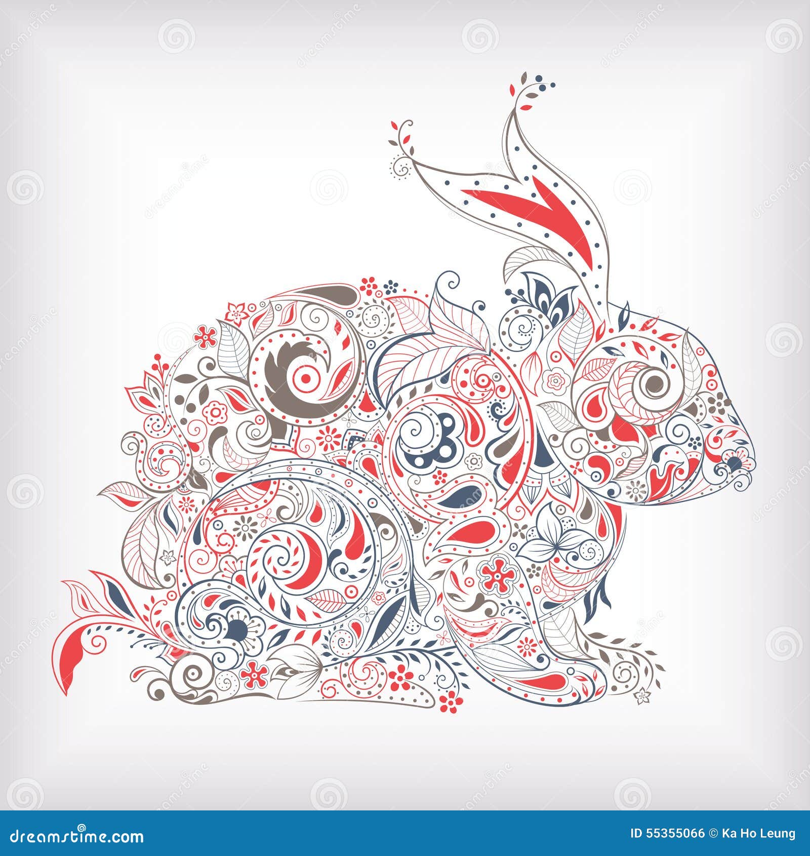 Abstract Bunny stock illustration. Illustration of holiday - 55355066