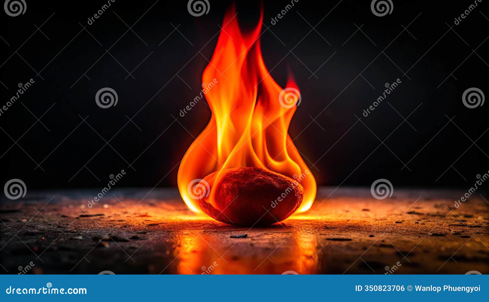 Abstract Burning Ember Minimalist Fire Design Red Hot Coal Fiery Solid ...