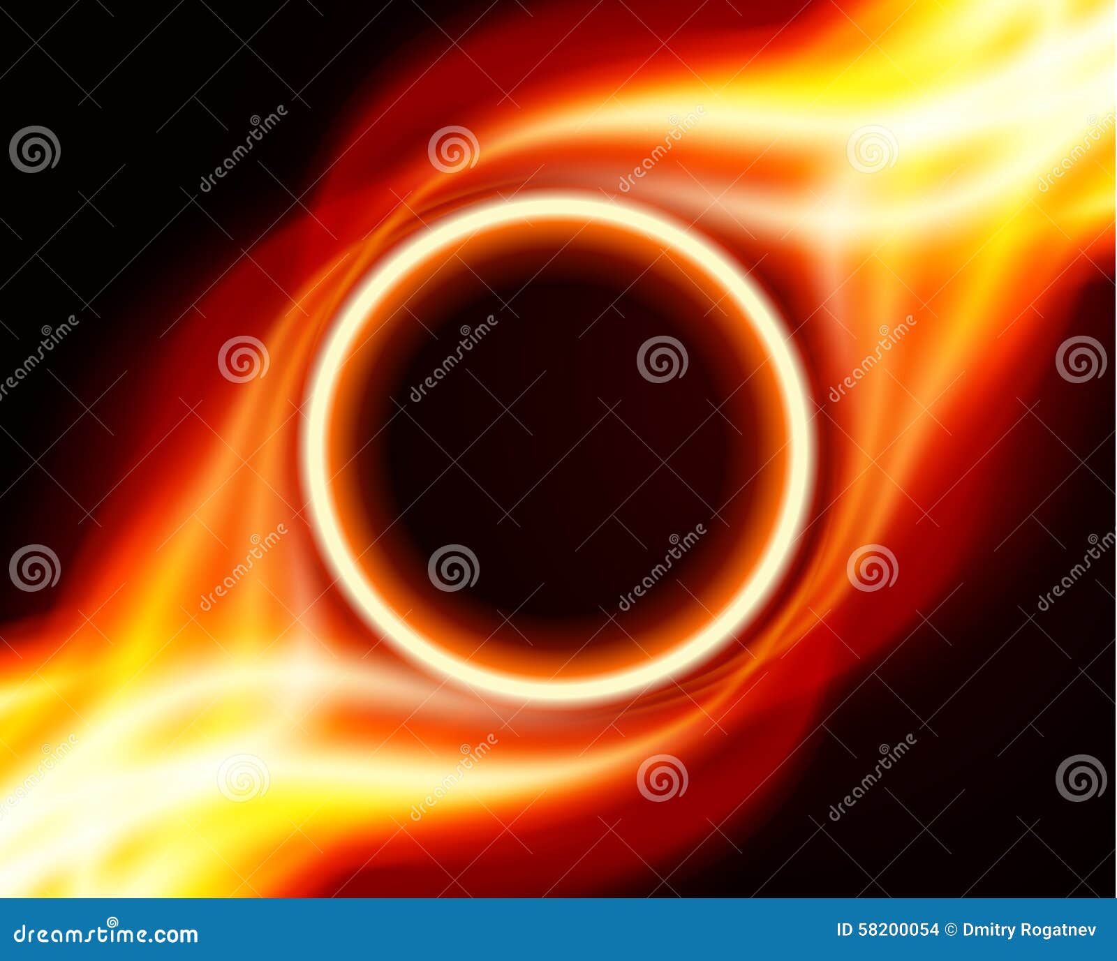 Abstract Burning Fire Circle Stock Vector - Illustration of burn ...
