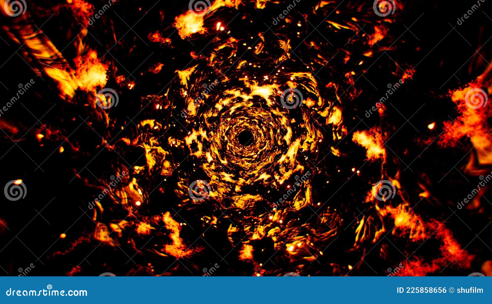 Abstract Burning Fire Vortex Particles Background Stock Illustration ...
