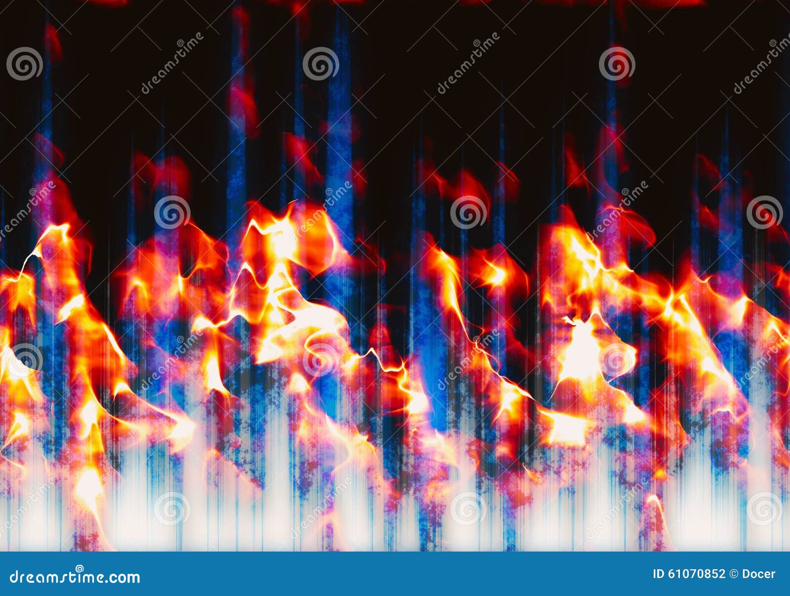 Abstract Burning Waveform Fire Stock Illustration - Illustration of ...