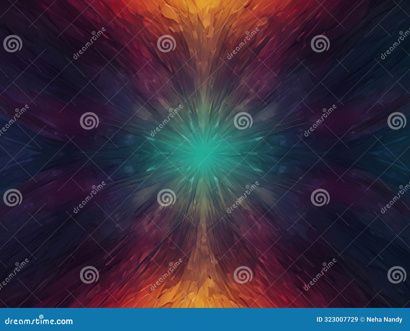 An Abstract Burst of Colors Spreading Out from the Middle, Ai Generated ...