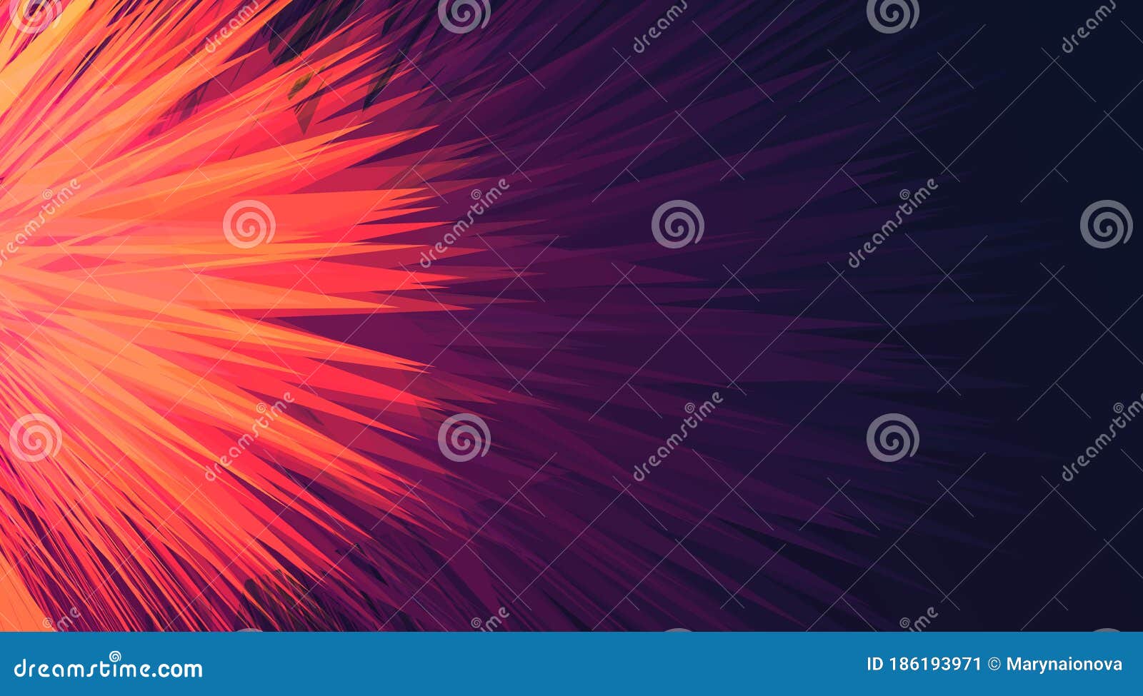 Abstract Burst of Light Rays with Sharp Shapes, Sun or Star Explosion ...
