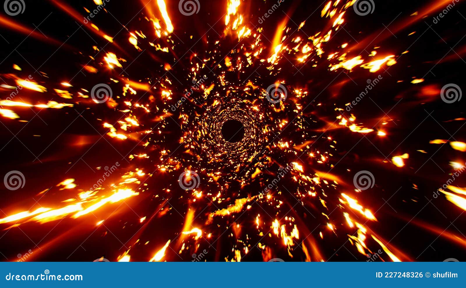 Abstract Burst and Sparkling Fire Background Stock Illustration ...