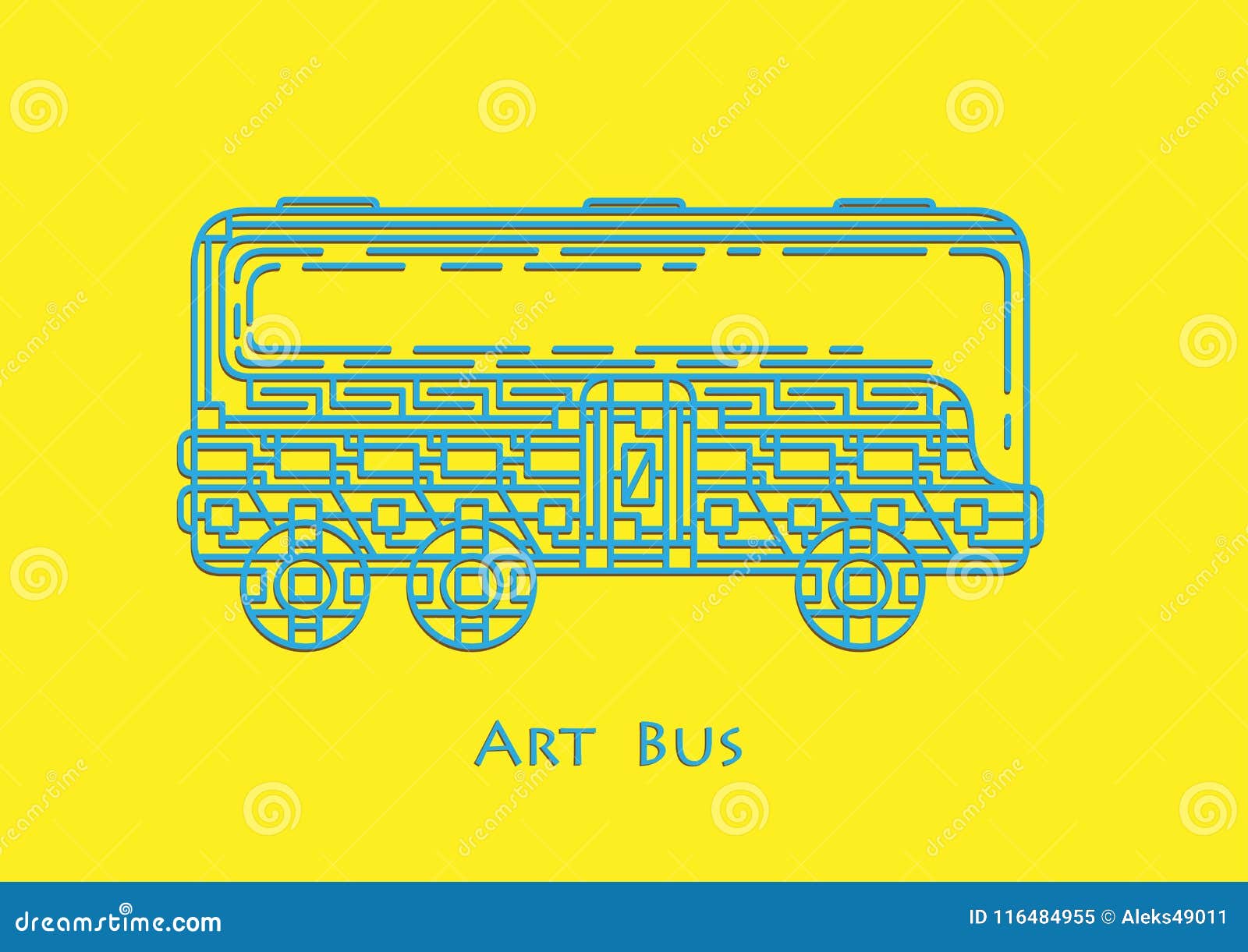Bus with Patterns . Creative Transport Stock Vector - Illustration of ...