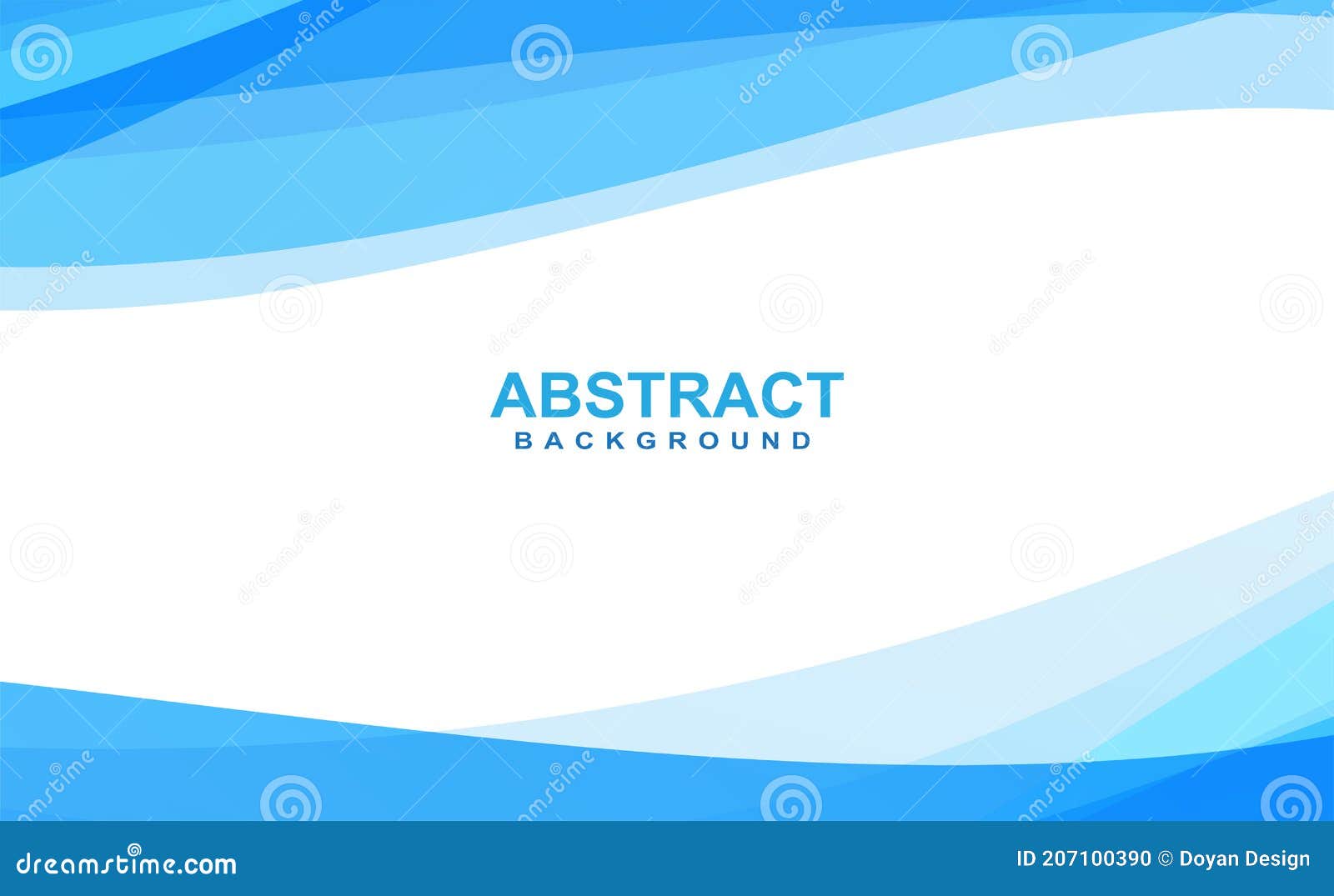 Abstract Business Background Banner Beautiful Blue Wave Stock Vector ...