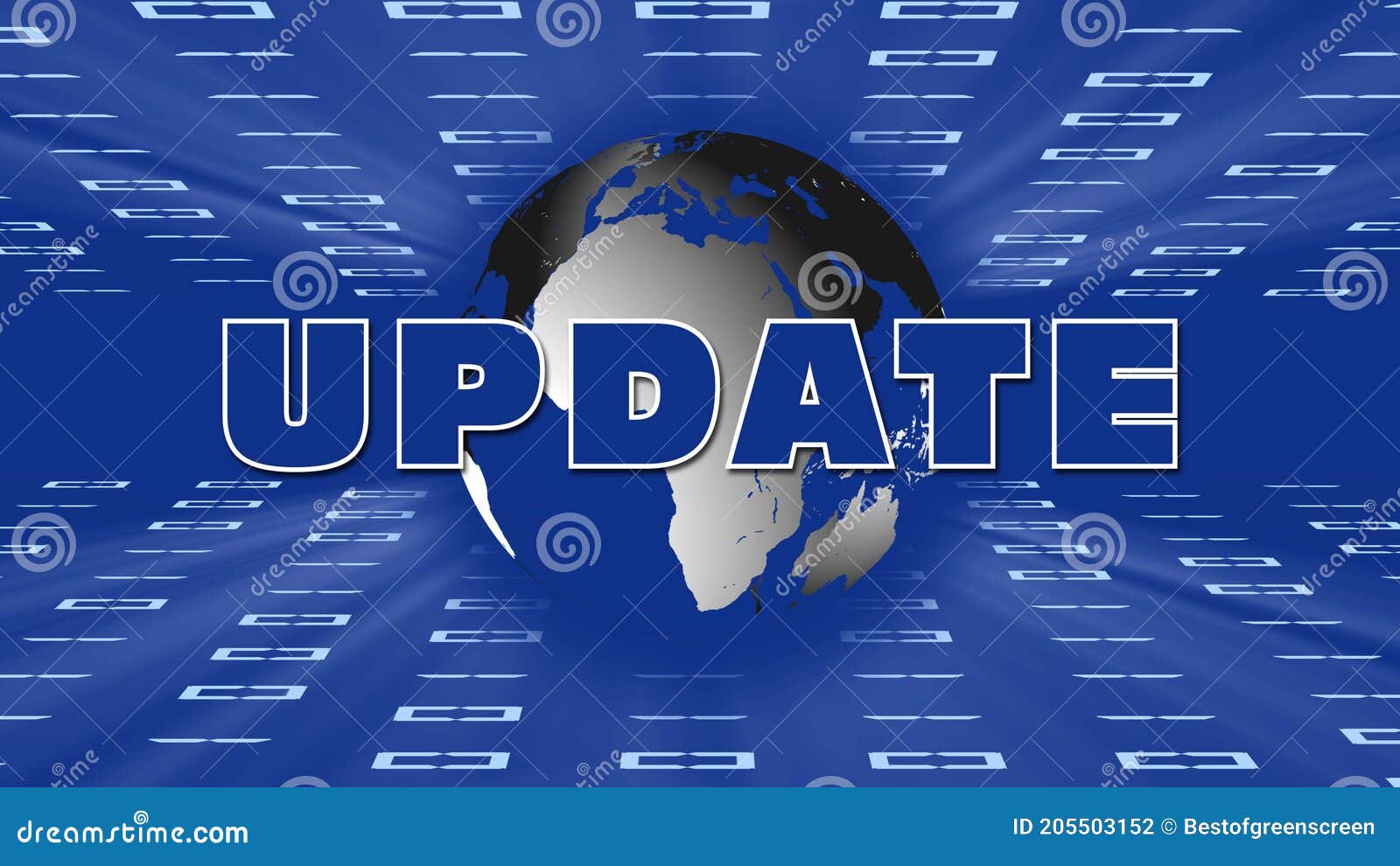 Abstract Business Background with UPDATE Lettering - Earth Globe in ...