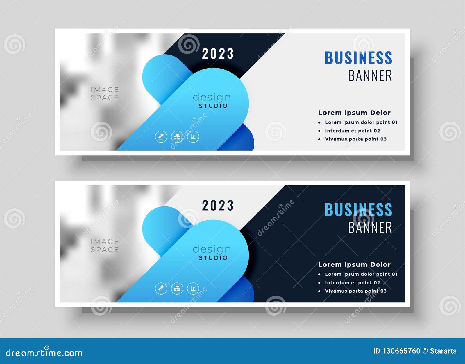 Abstract Business Banner Design Set Stock Vector - Illustration of ...
