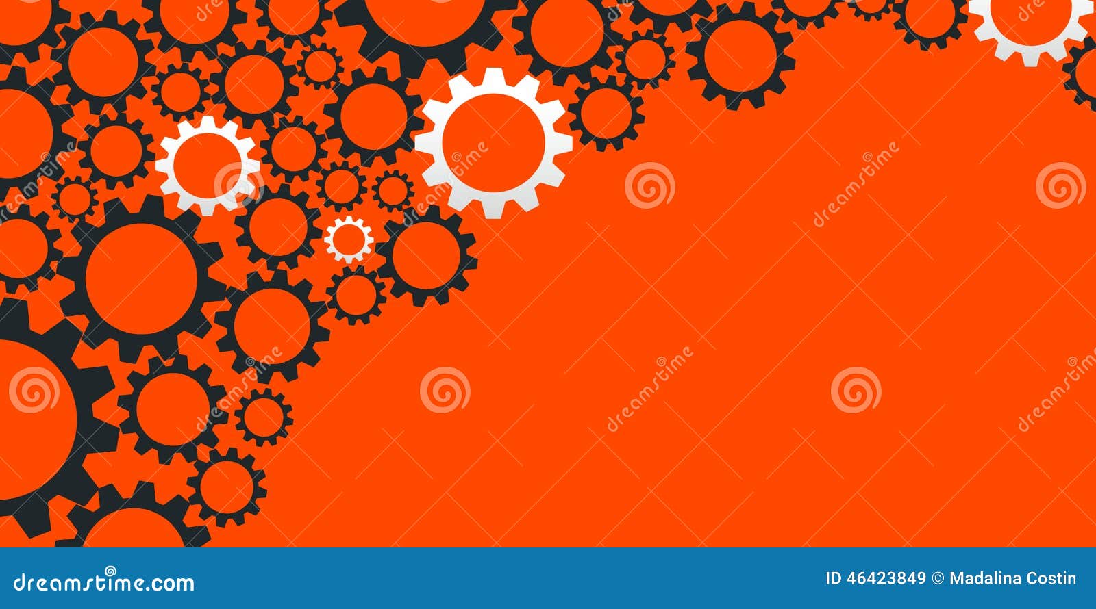 Abstract Business Banner with Gears Stock Illustration - Illustration ...
