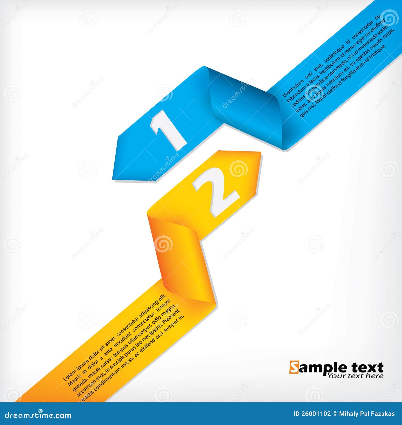 Abstract Business Brochure Design with Ribbons Stock Vector ...