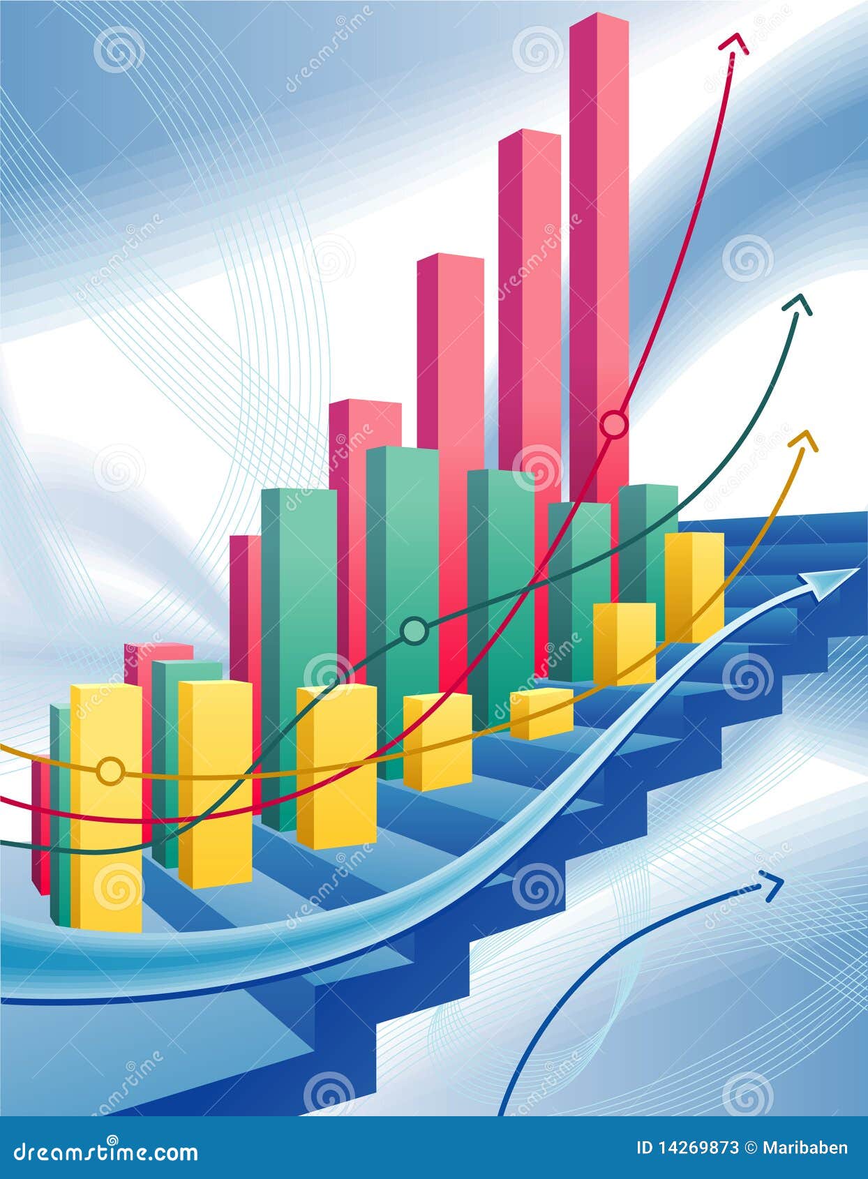 Abstract Business Business Graph Stock Vector - Illustration of fall ...