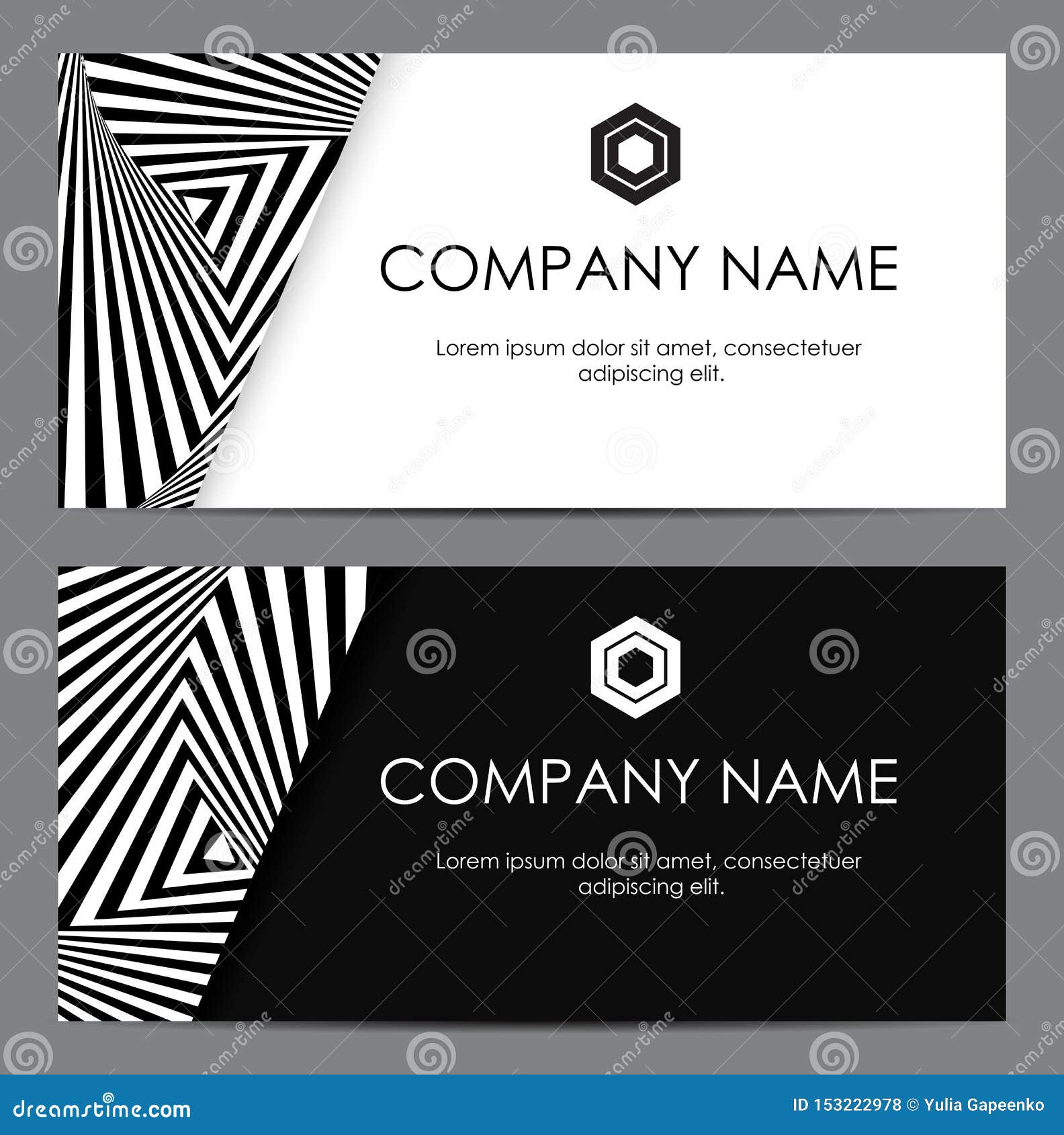 Abstract Business Card with Geometric Pattern. Vector Illustration ...